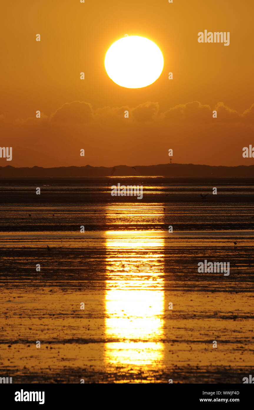 Sunset at the North Sea Stock Photo - Alamy