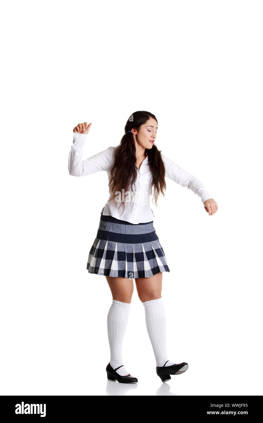 Female tap dancer, isolated on white Stock Photo - Alamy