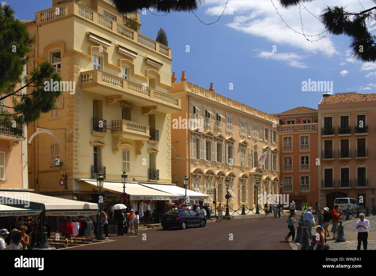 Historical buildings on Palastplatz, Monaco Stock Photo - Alamy