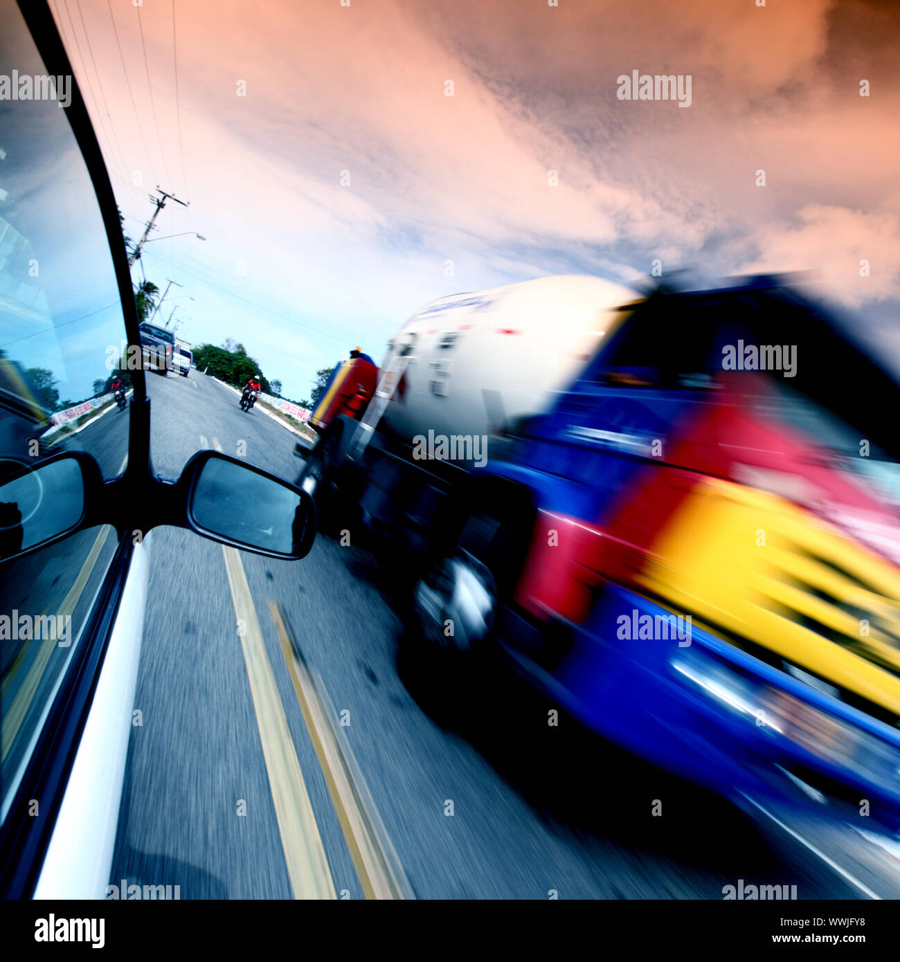 speed highway drive motion blur cars Stock Photo - Alamy