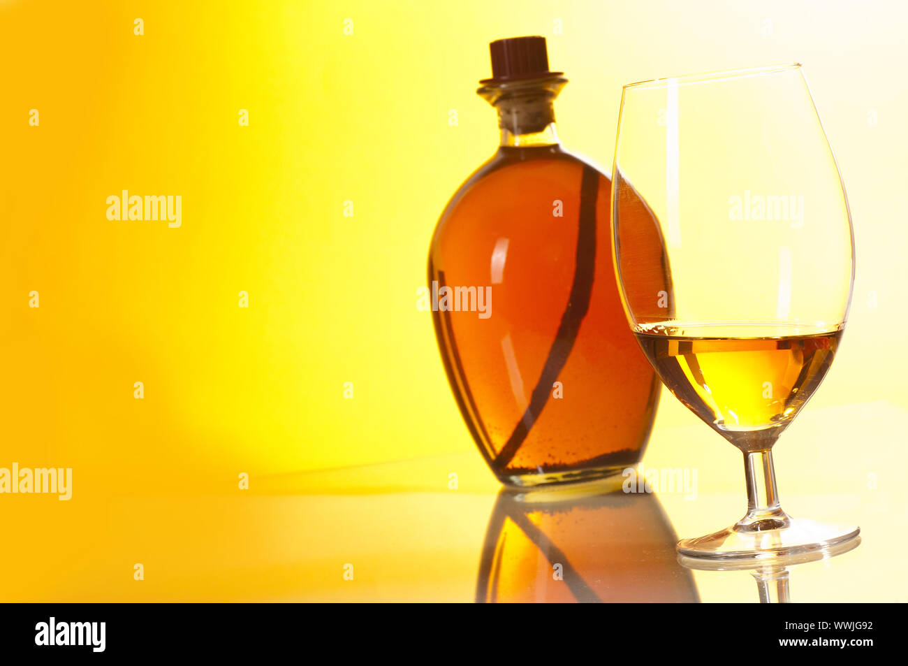Brandy in a cognac glass Stock Photo - Alamy
