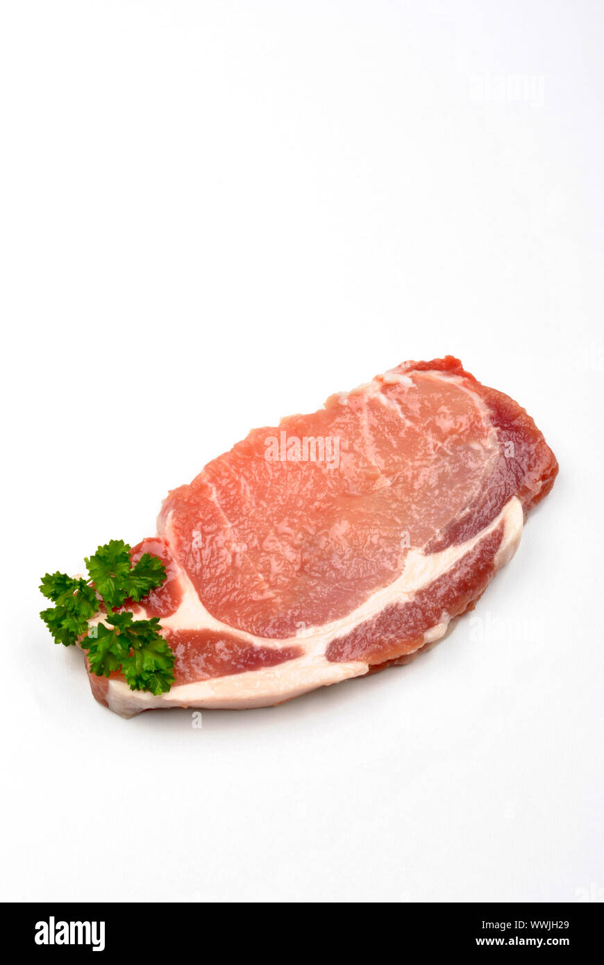 fresh organic beef shin steak and white background Stock Photo - Alamy