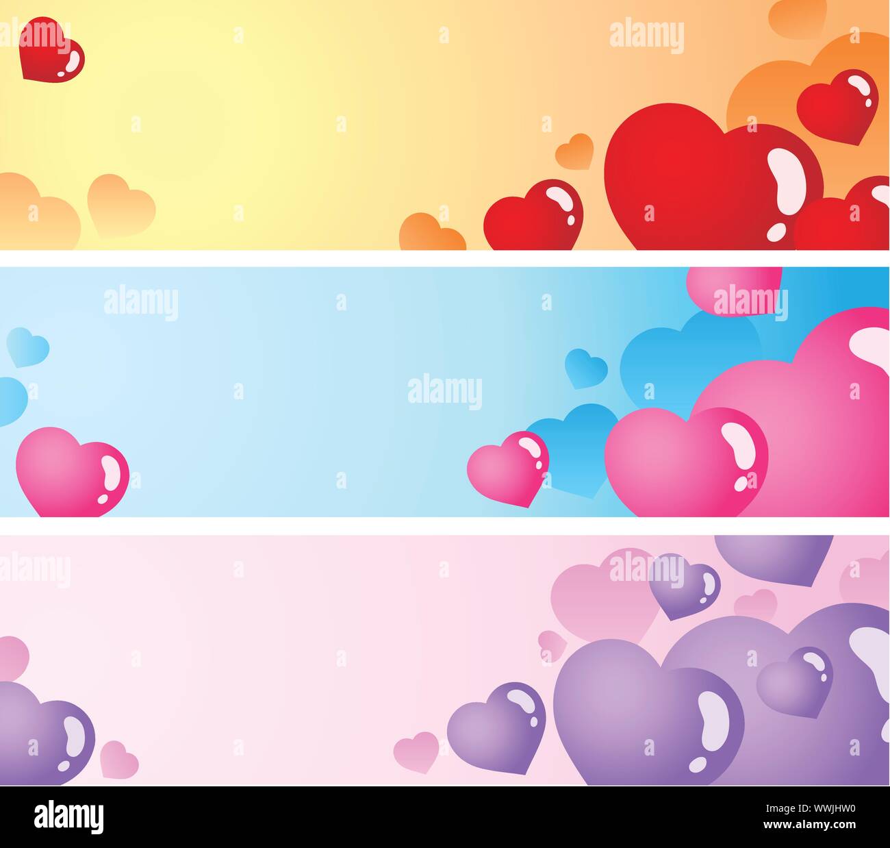 Heart banners collection 1 Stock Vector Image & Art - Alamy