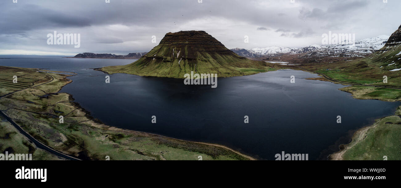Aerial kirkjufell hi-res stock photography and images - Alamy