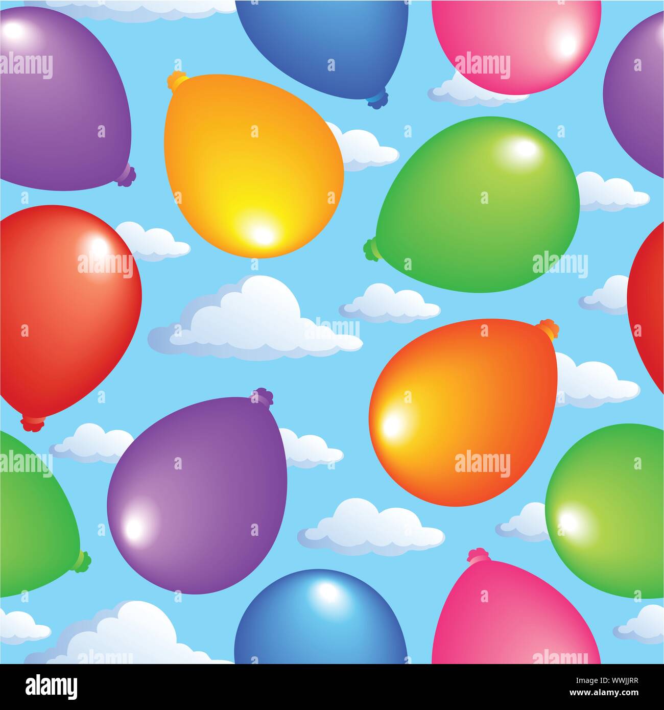 Seamless background with balloons 2 Stock Vector Image & Art - Alamy