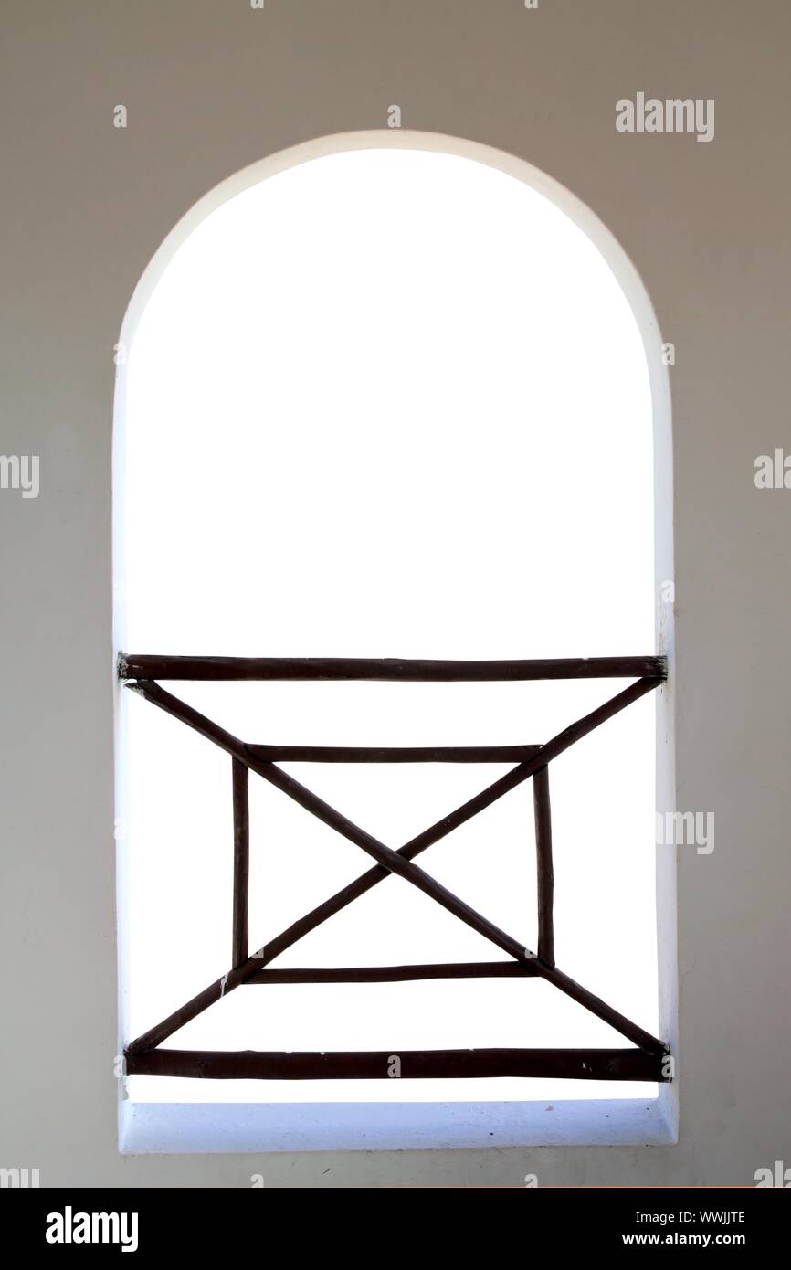 balcony window with arch shape isolated on white background Stock Photo ...