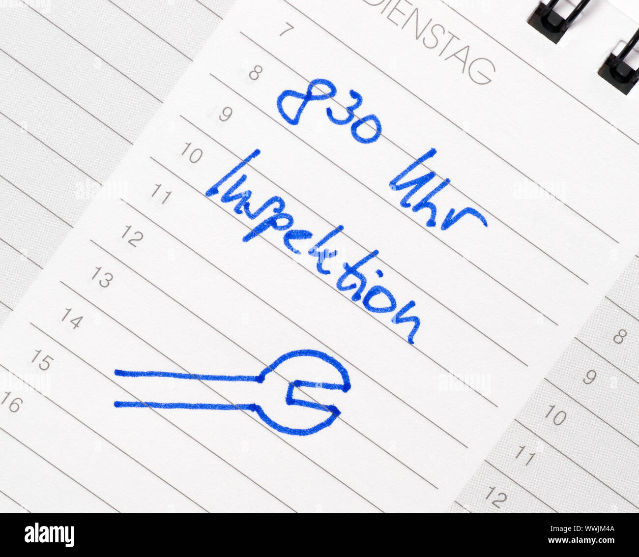 Inspection appointment - car workshop Stock Photo - Alamy