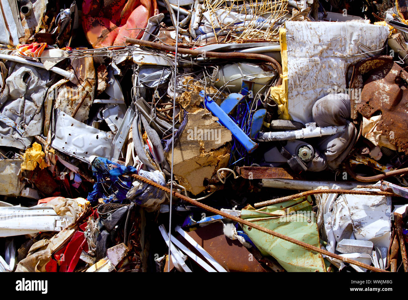 iron scrap metal compacted to recycle green process ecology industry ...