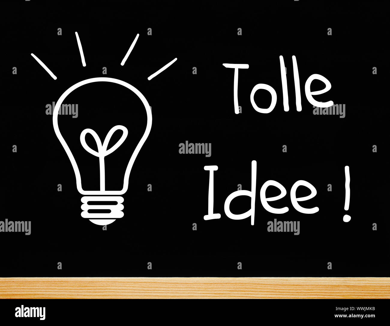 Great idea with light bulb Stock Photo - Alamy
