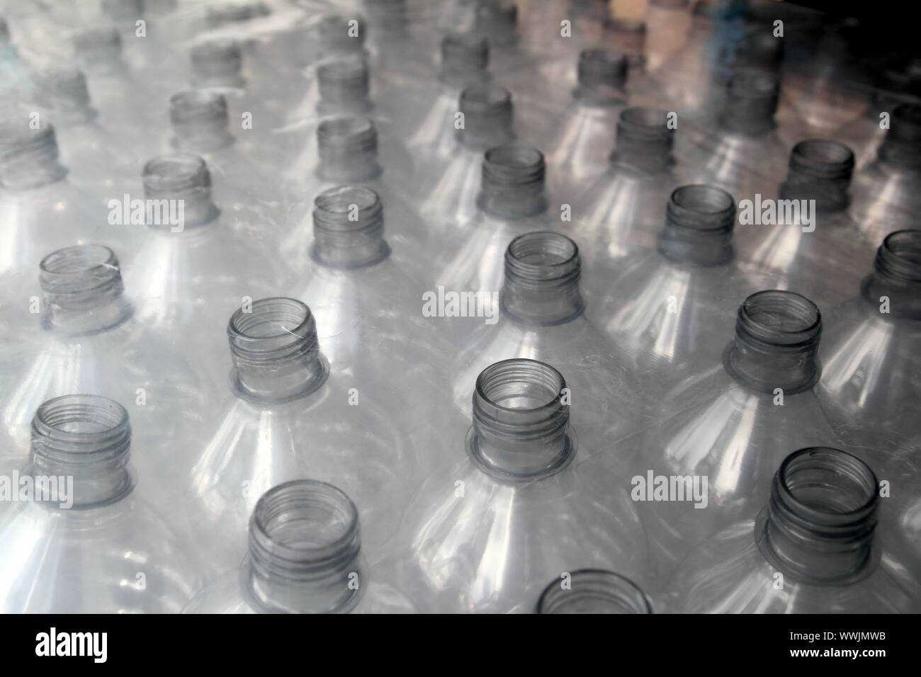 bottle rows stacked wrapped in plastic Stock Photo - Alamy