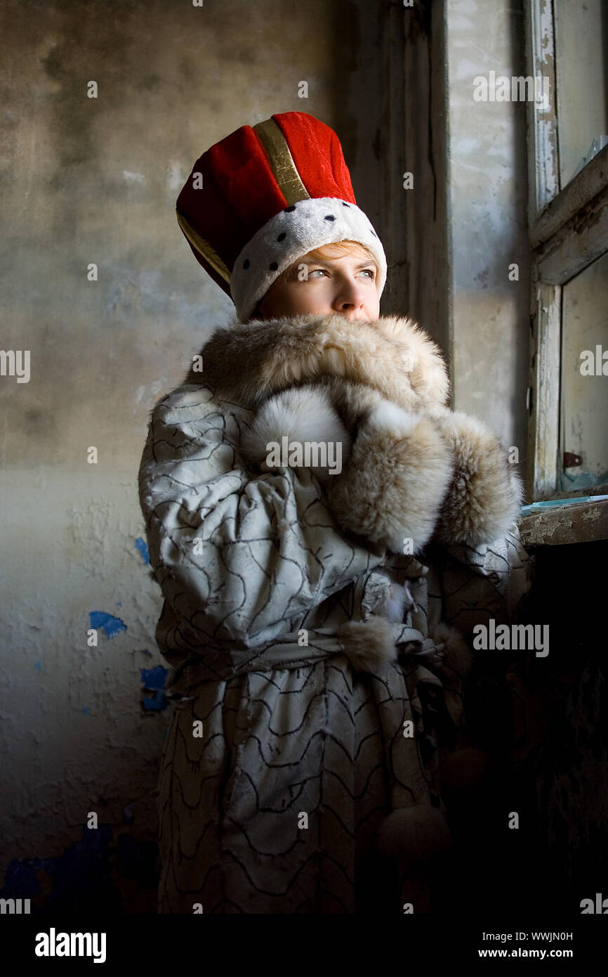 cold winter portrait Stock Photo - Alamy
