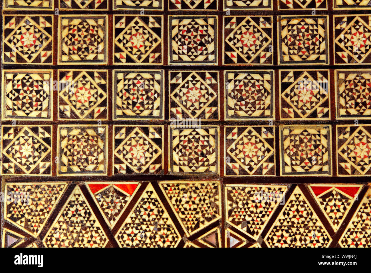 Asian handcraft inlaid mosaic wood jewelry box cover Stock Photo - Alamy