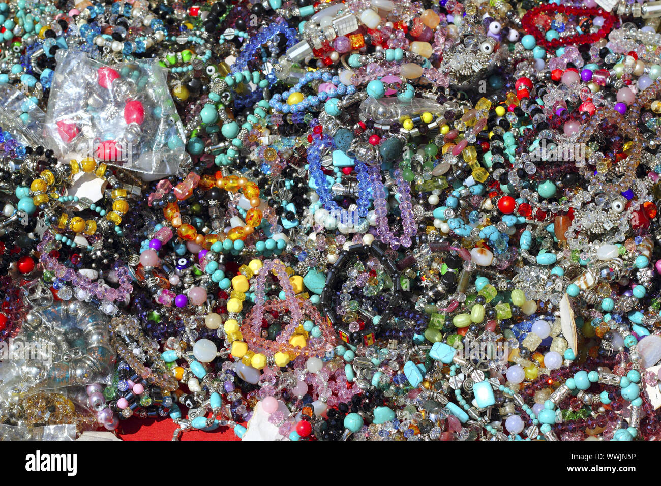 colorful jewelry pattern texture macro many colors in market Stock ...