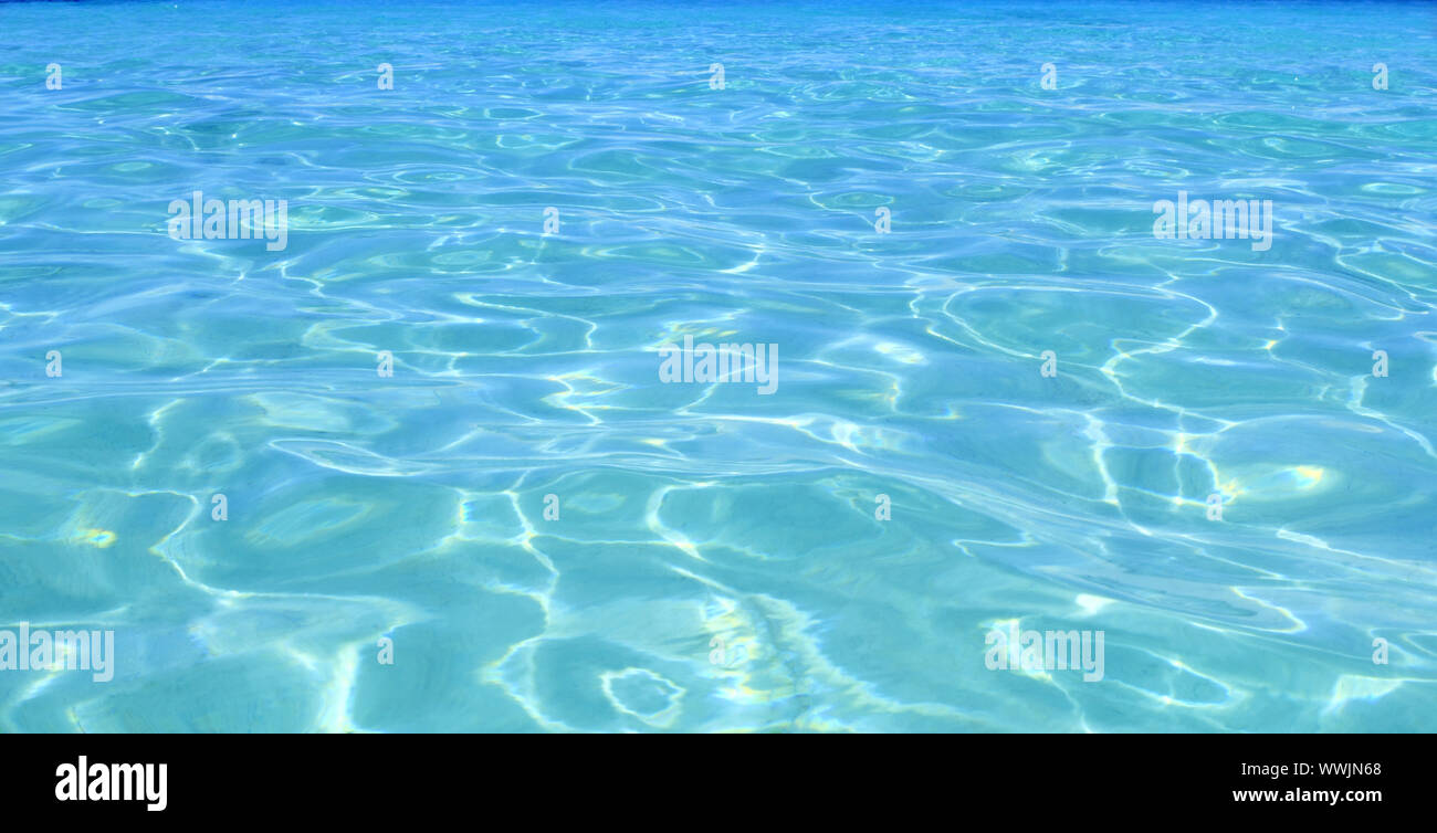 tropical perfect turquoise blue beach water caribbean perspective Stock ...