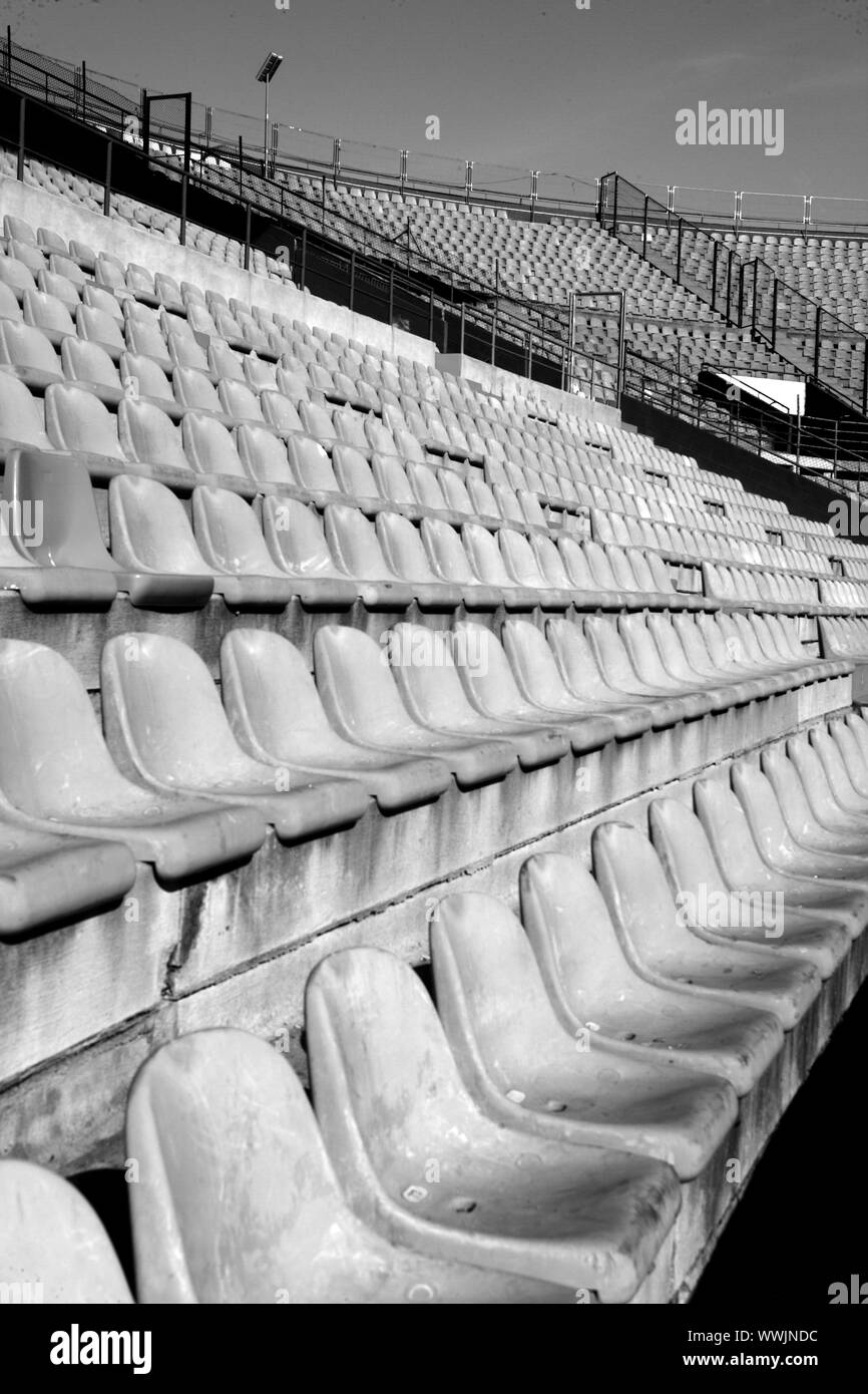 Stadium seats Black and White Stock Photos & Images - Alamy