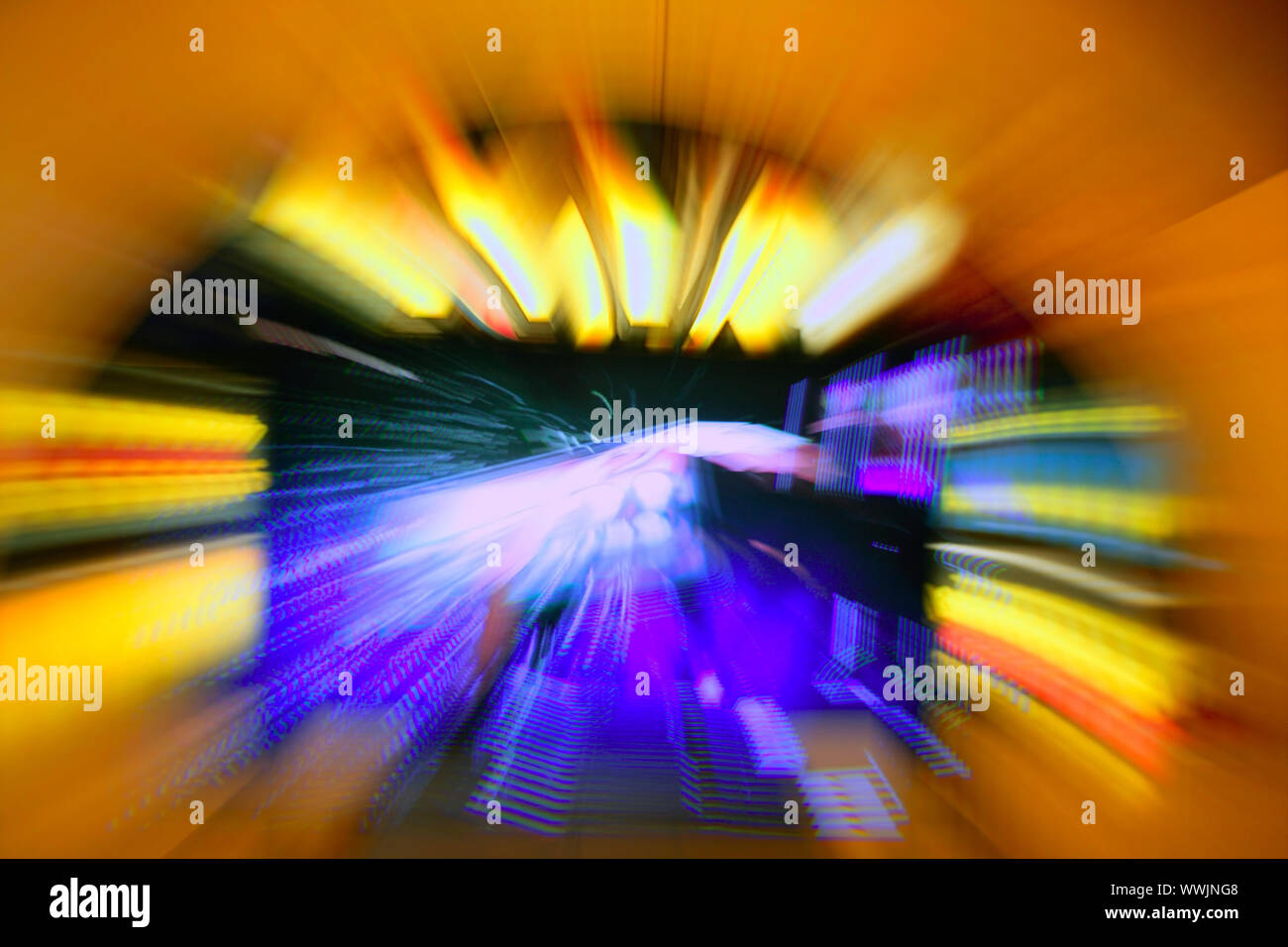 Gambling casino zoom blur colorful blurry vivid lights Stock Photo - Alamy