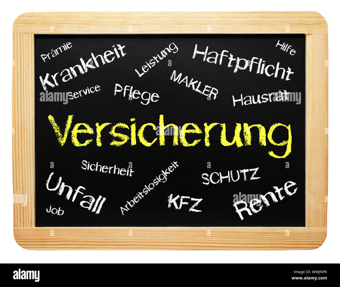 Insurance - Chalk board concept Stock Photo - Alamy