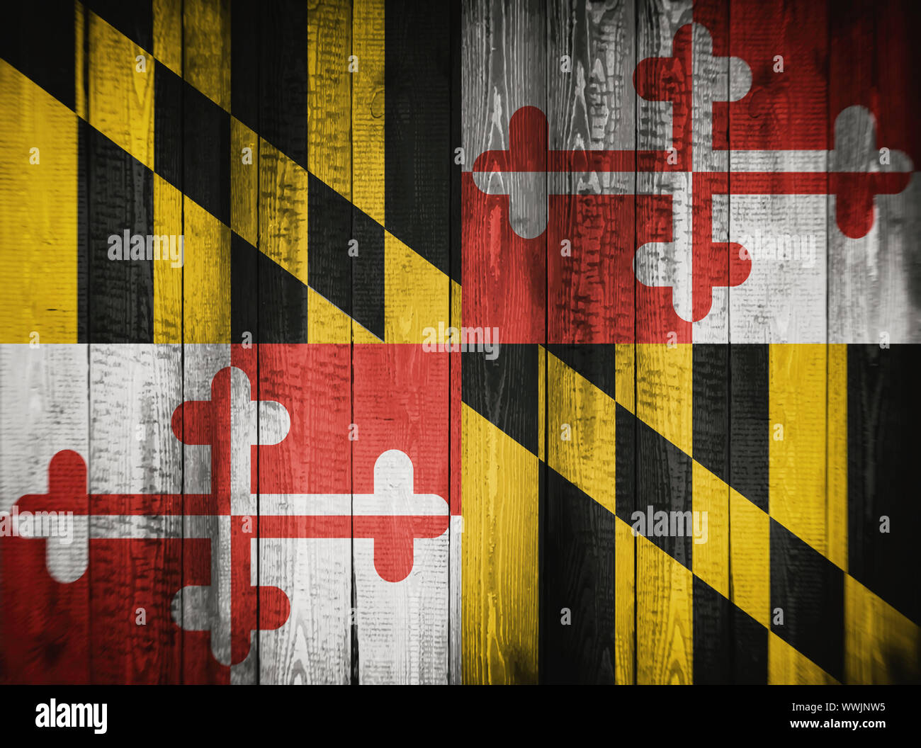 Flag of Maryland, USA, background, texture, dirty, blurred image Stock ...