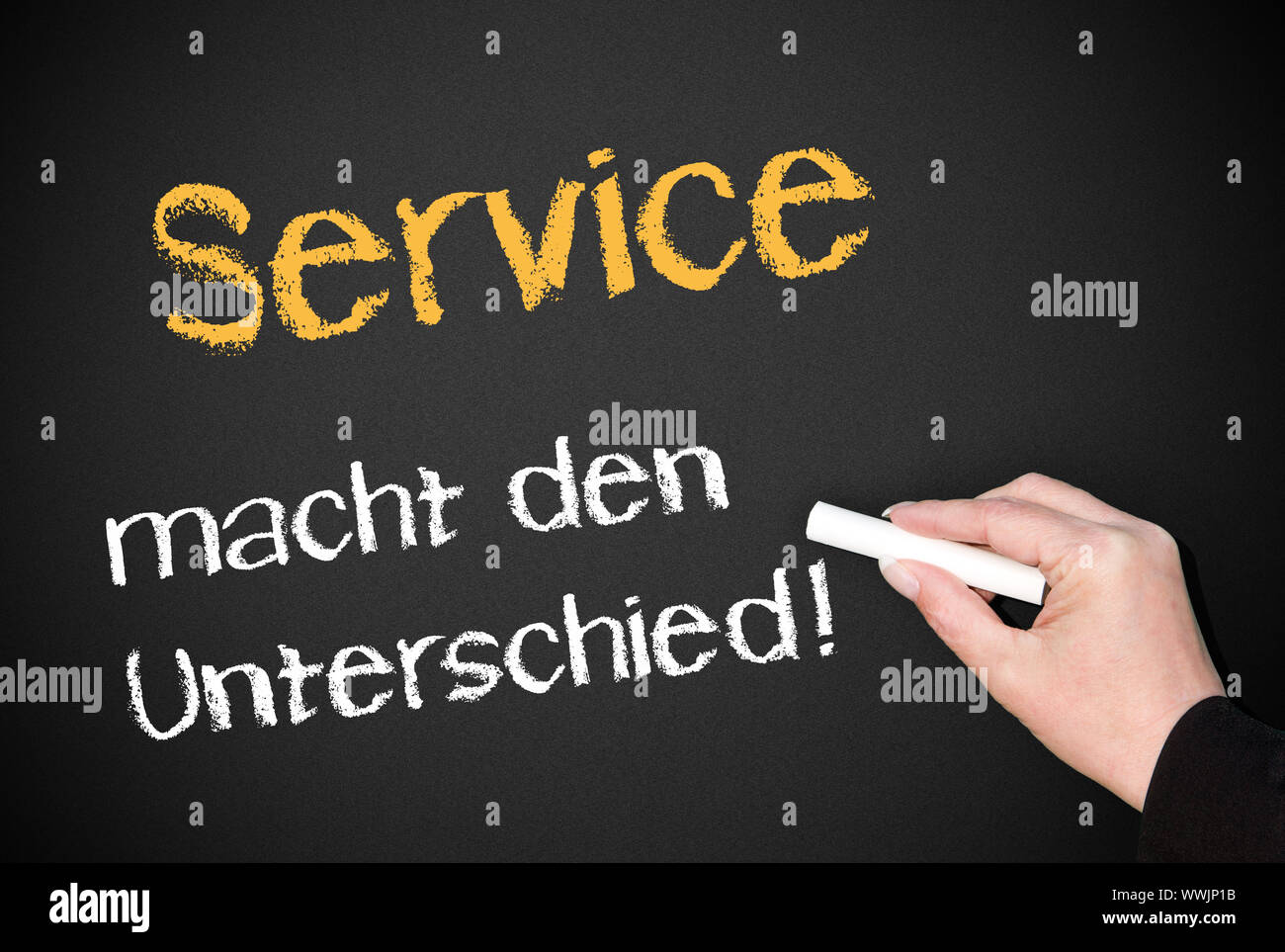 Service makes the difference ! Stock Photo - Alamy