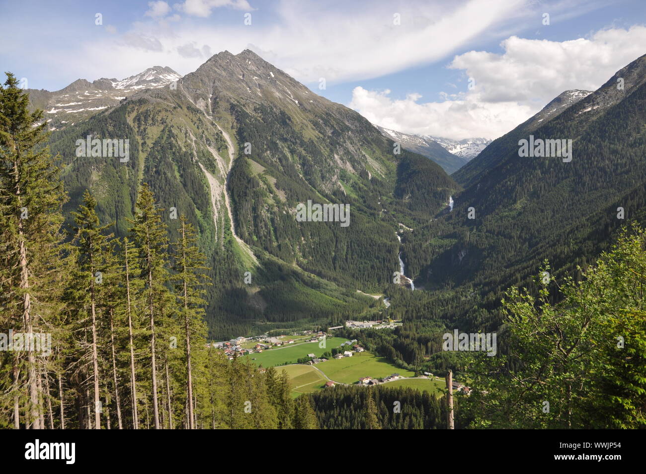 Krimml with waterfalls Stock Photo - Alamy