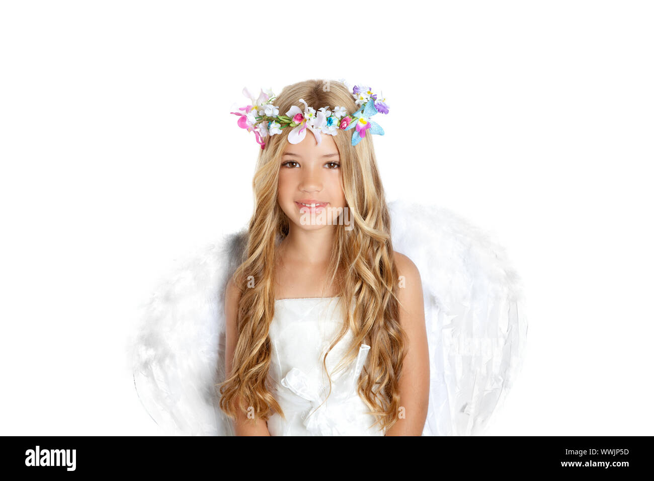 Childhood costume cute girl crown Cut Out Stock Images & Pictures - Alamy