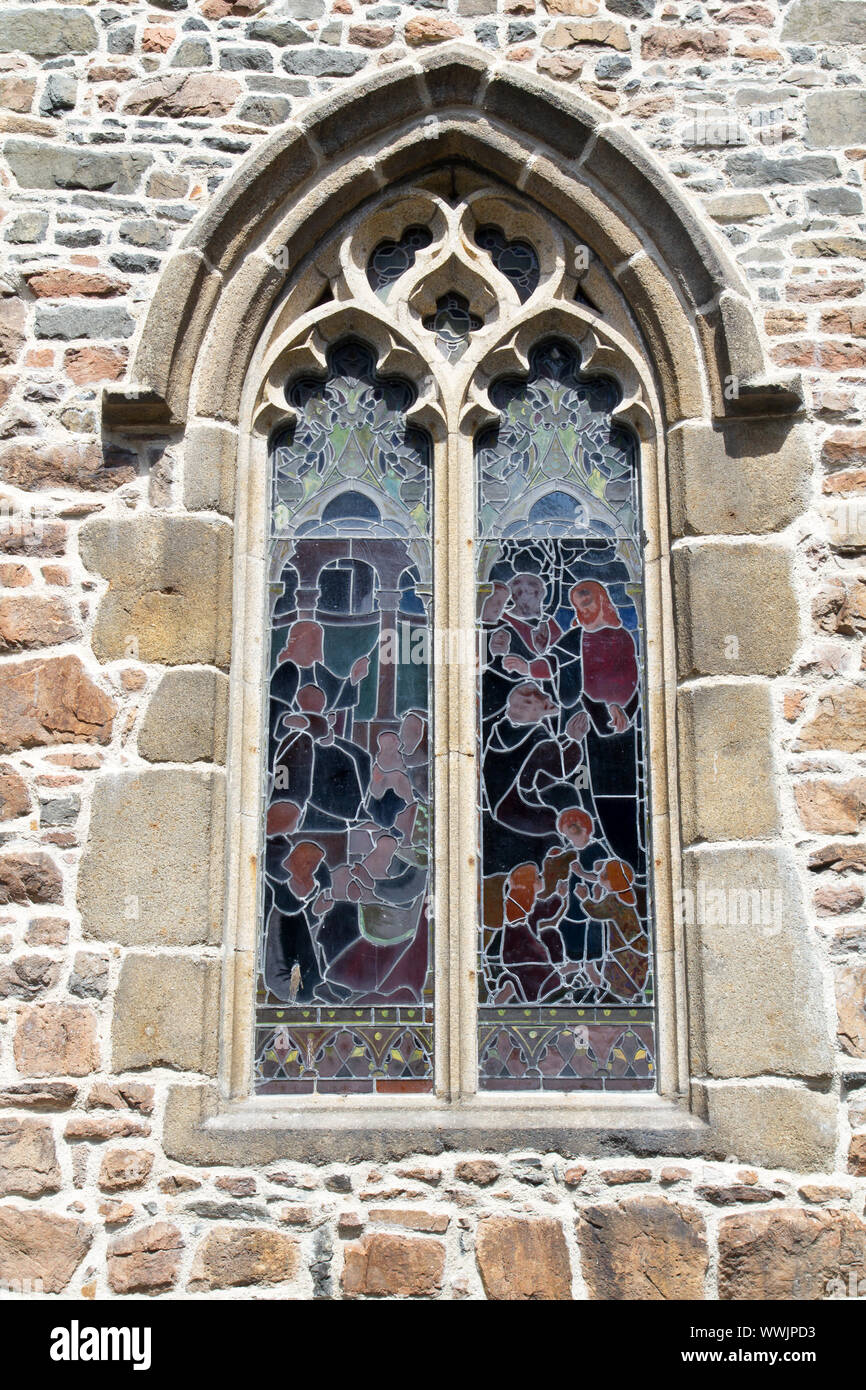 Historical church window from the outside Stock Photo - Alamy