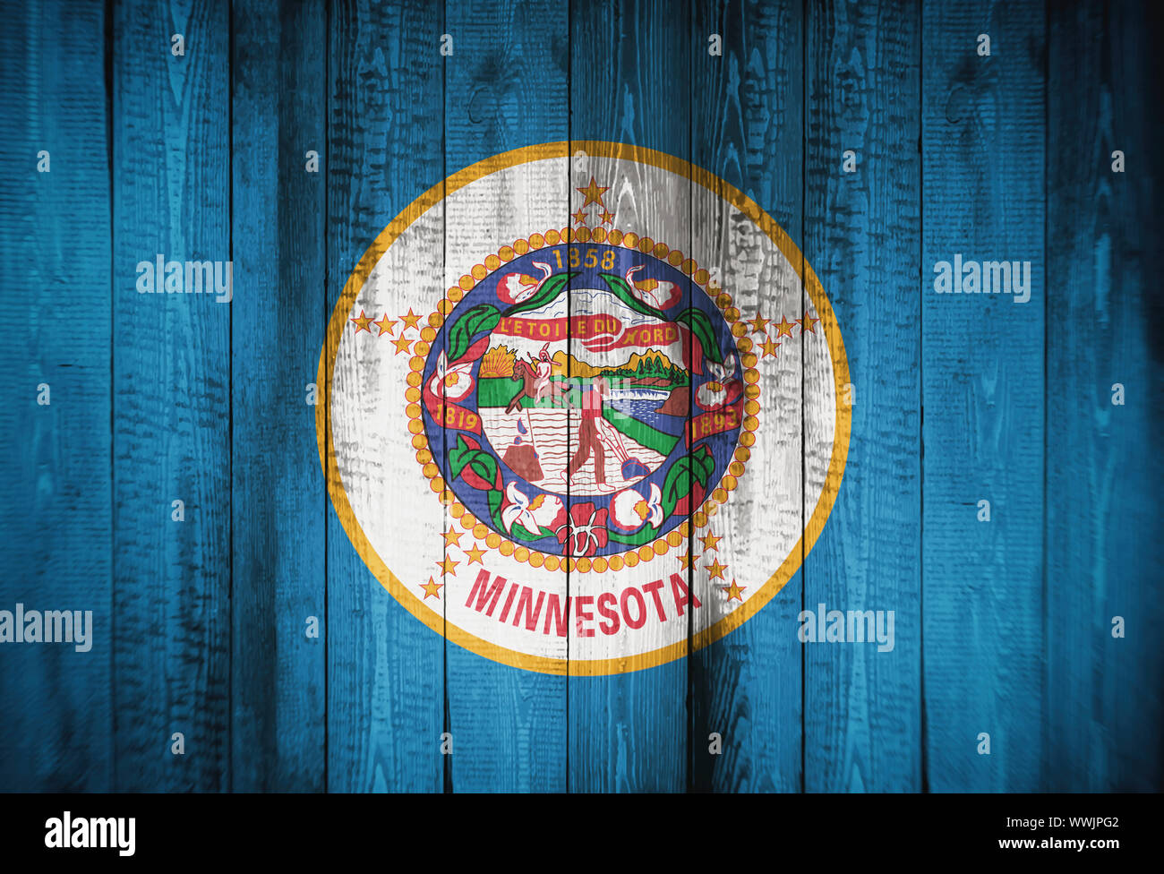 Flag of Minnesota , USA, background, texture, blurred image Stock Photo ...