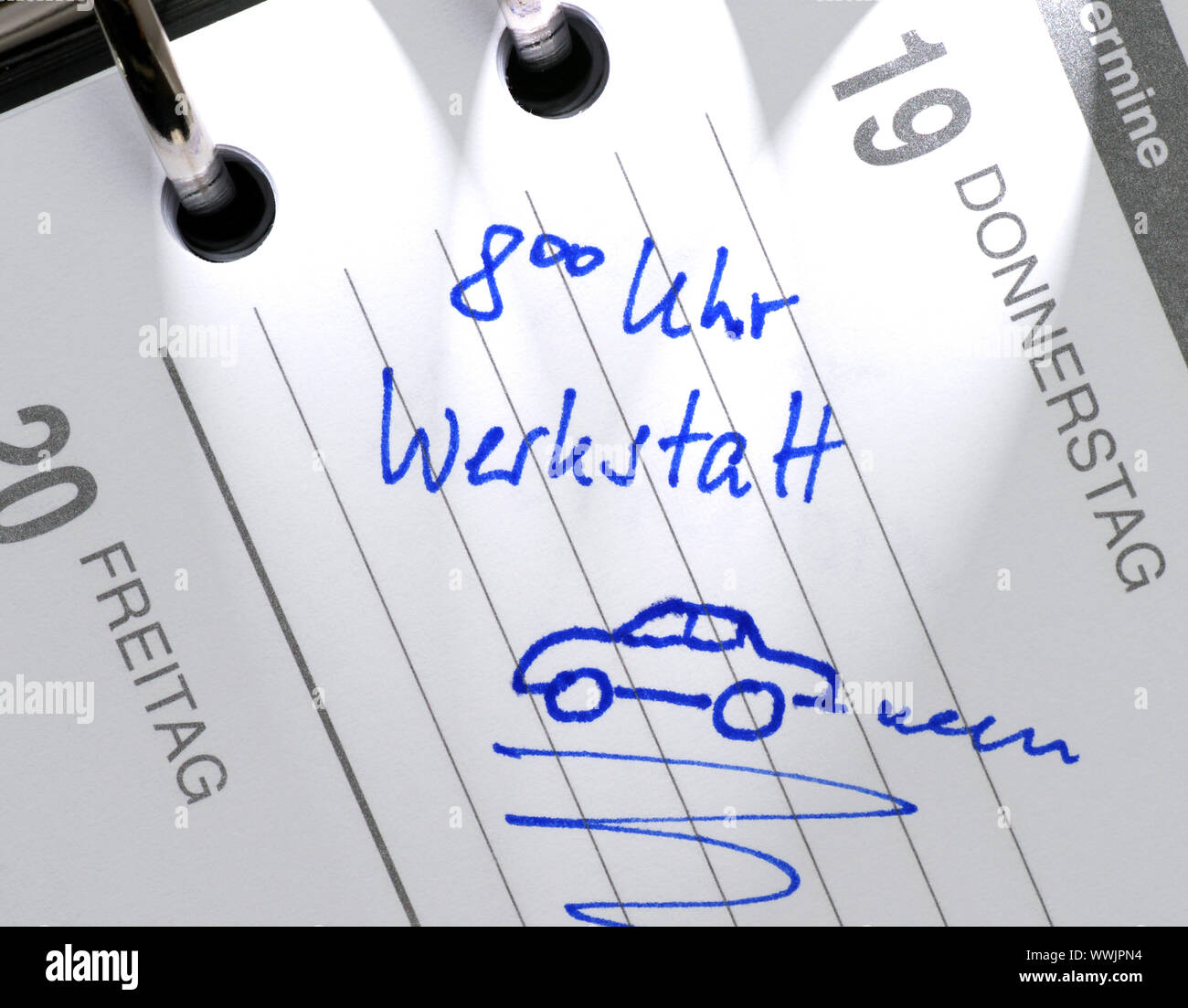 Workshop appointment automobile - Spotlight Stock Photo - Alamy
