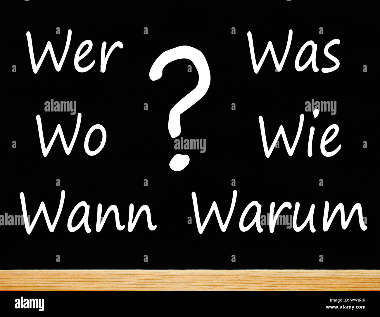 The 6 W questions Stock Photo - Alamy