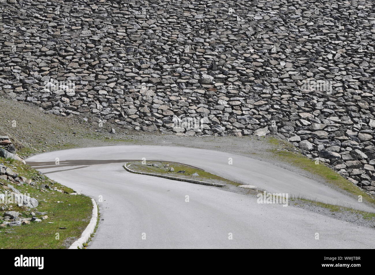 Road at a dam Stock Photo - Alamy