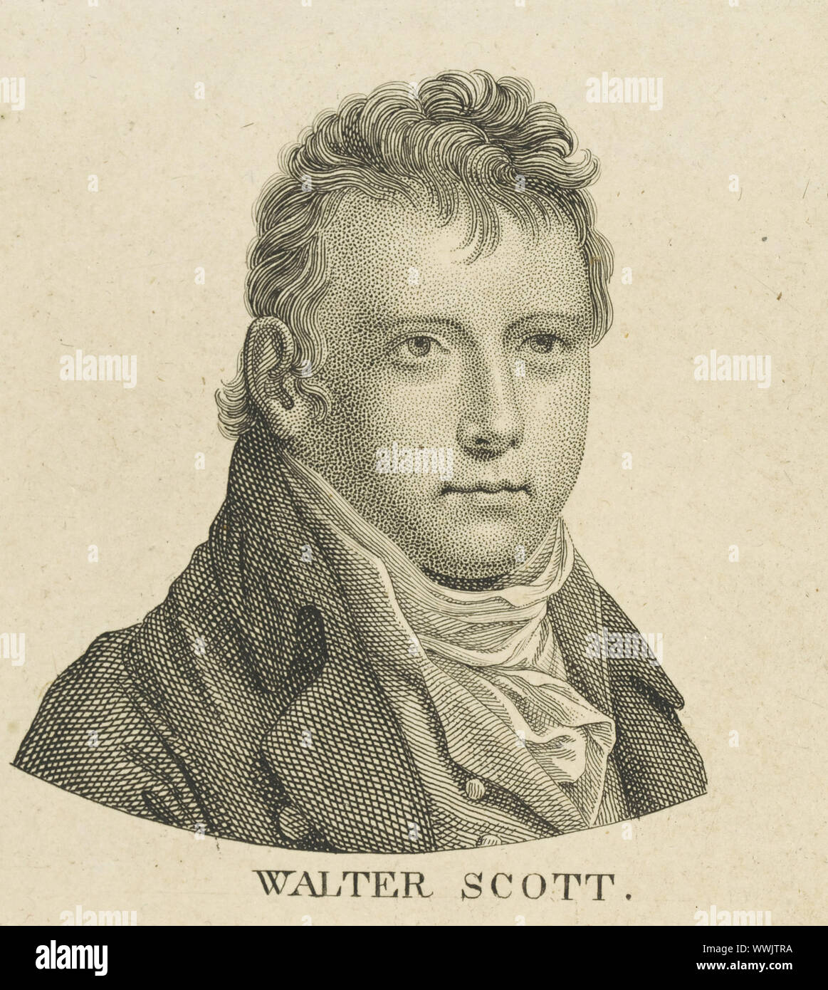 Portrait of the historical novelist and poet Sir Walter Scott (1771 ...