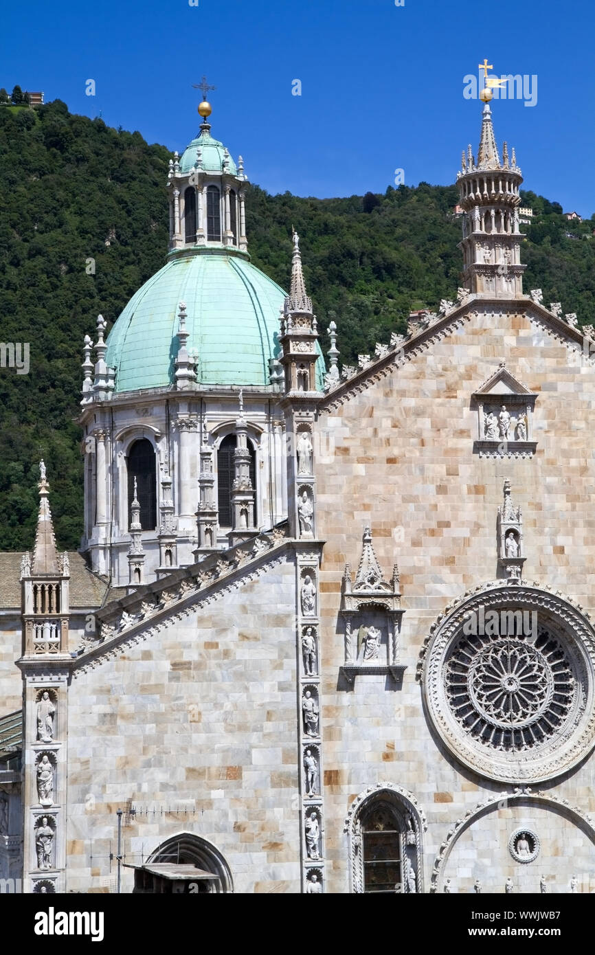 Medieval Cathedral of Como at Lake Como, Italy Stock Photo - Alamy