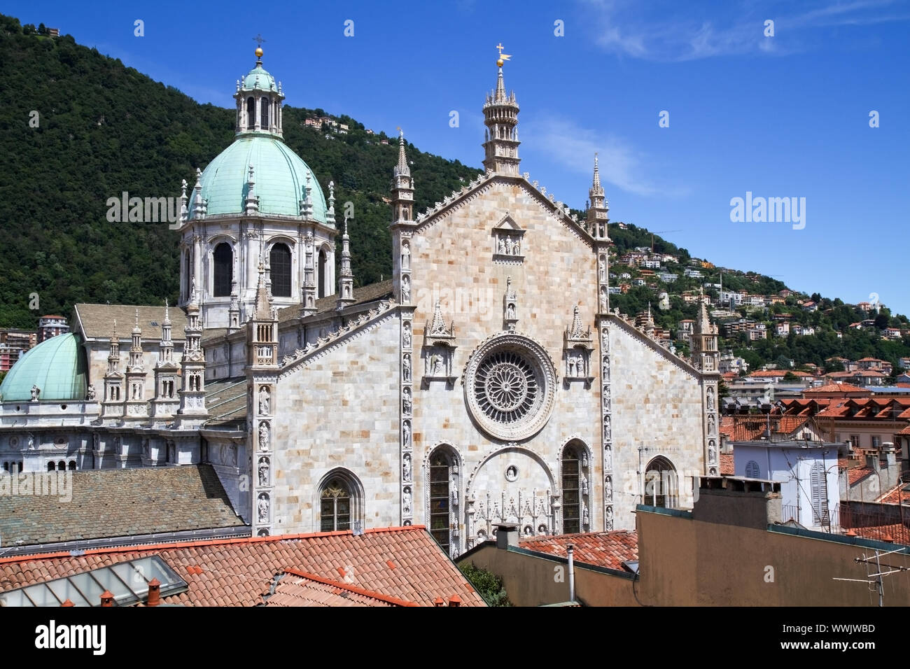 Medieval Cathedral of Como at Lake Como, Italy Stock Photo - Alamy