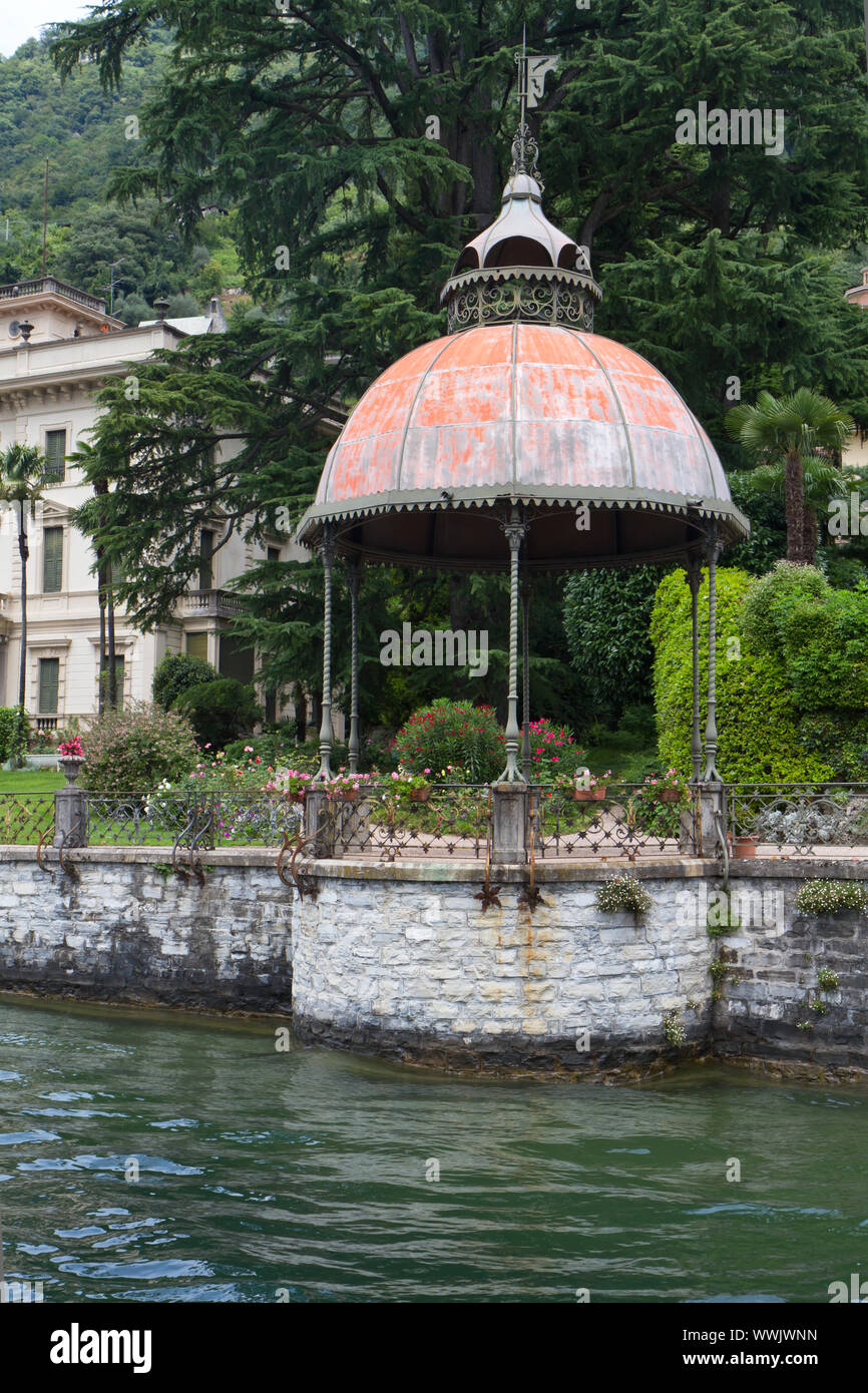Romantic pavilion on Lake Como, Northern Italy Stock Photo - Alamy