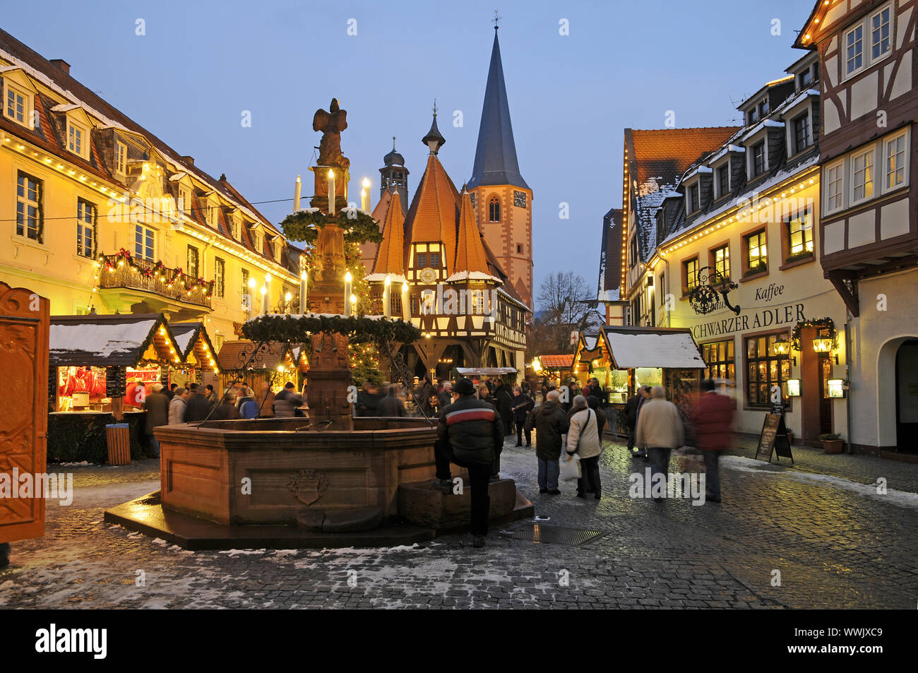 Christmas market in Michelstadt, Germany Stock Photo - Alamy