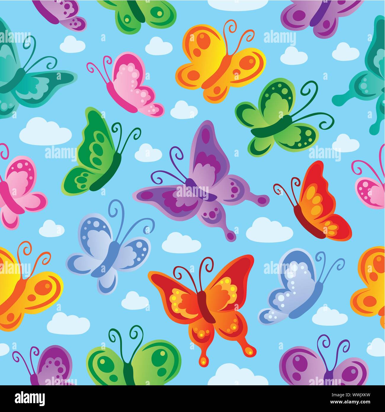Butterfly seamless background 2 Stock Vector Image & Art - Alamy