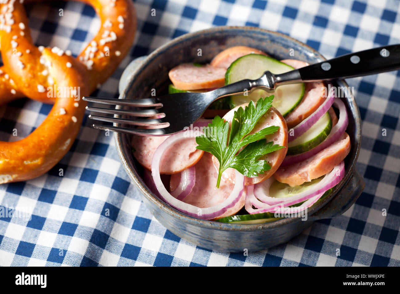 typical bavarian snack called brotzeit, south germany Stock Photo - Alamy