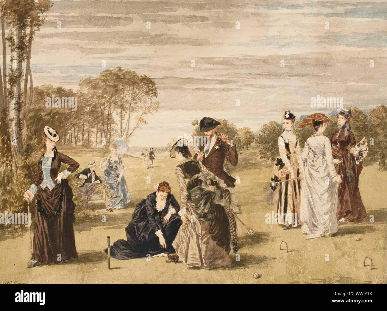 Croquet game hi-res stock photography and images - Alamy