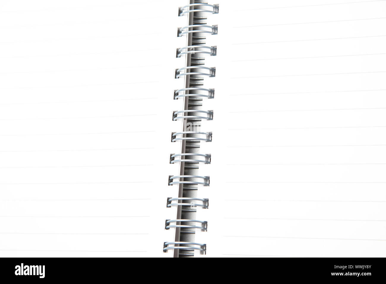 Address book with metal spiral, white paper Stock Photo - Alamy