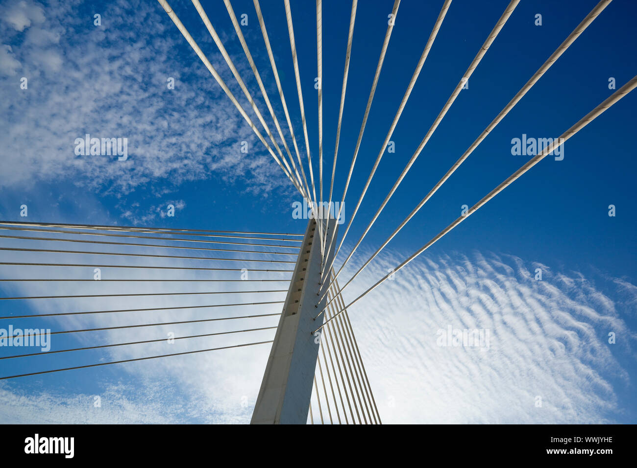 Abstract detail of Millennium bridge, Modern arhitectural construction ...