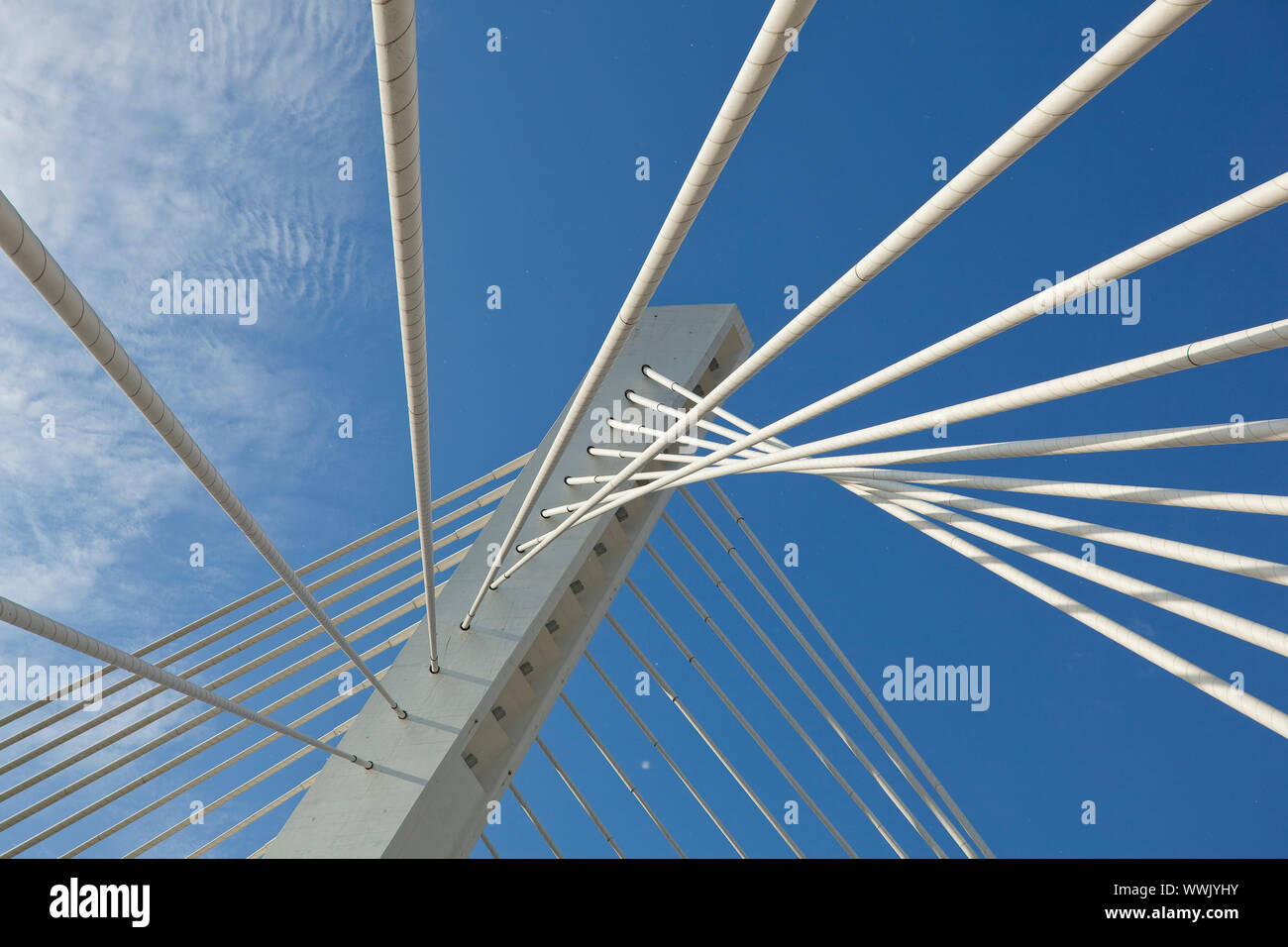 Abstract detail of Millennium bridge, Modern arhitectural construction ...