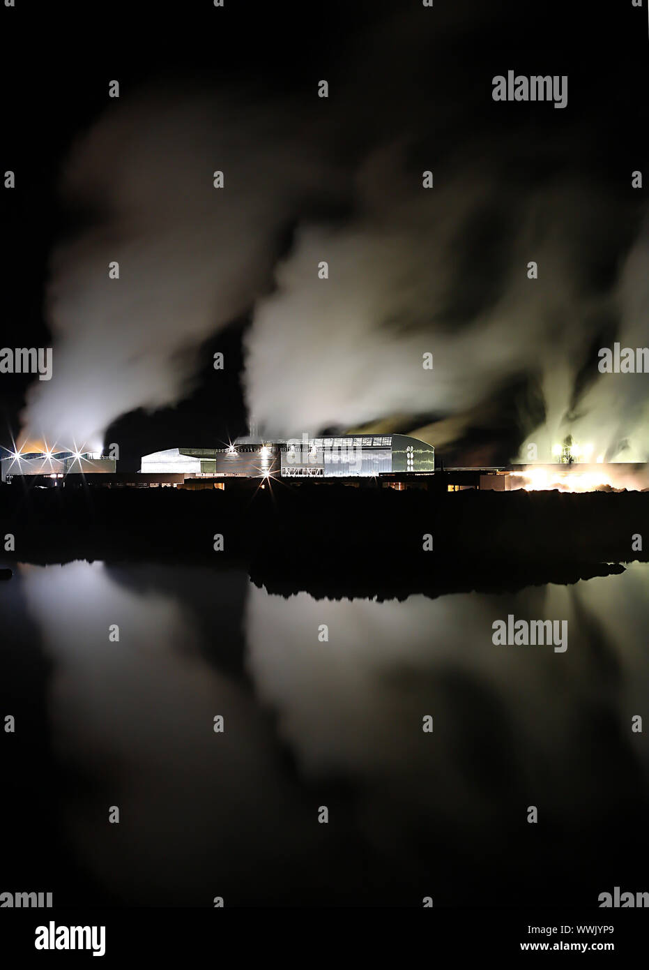 Geothermal powerplant in Iceland producing clean renewable energy ...
