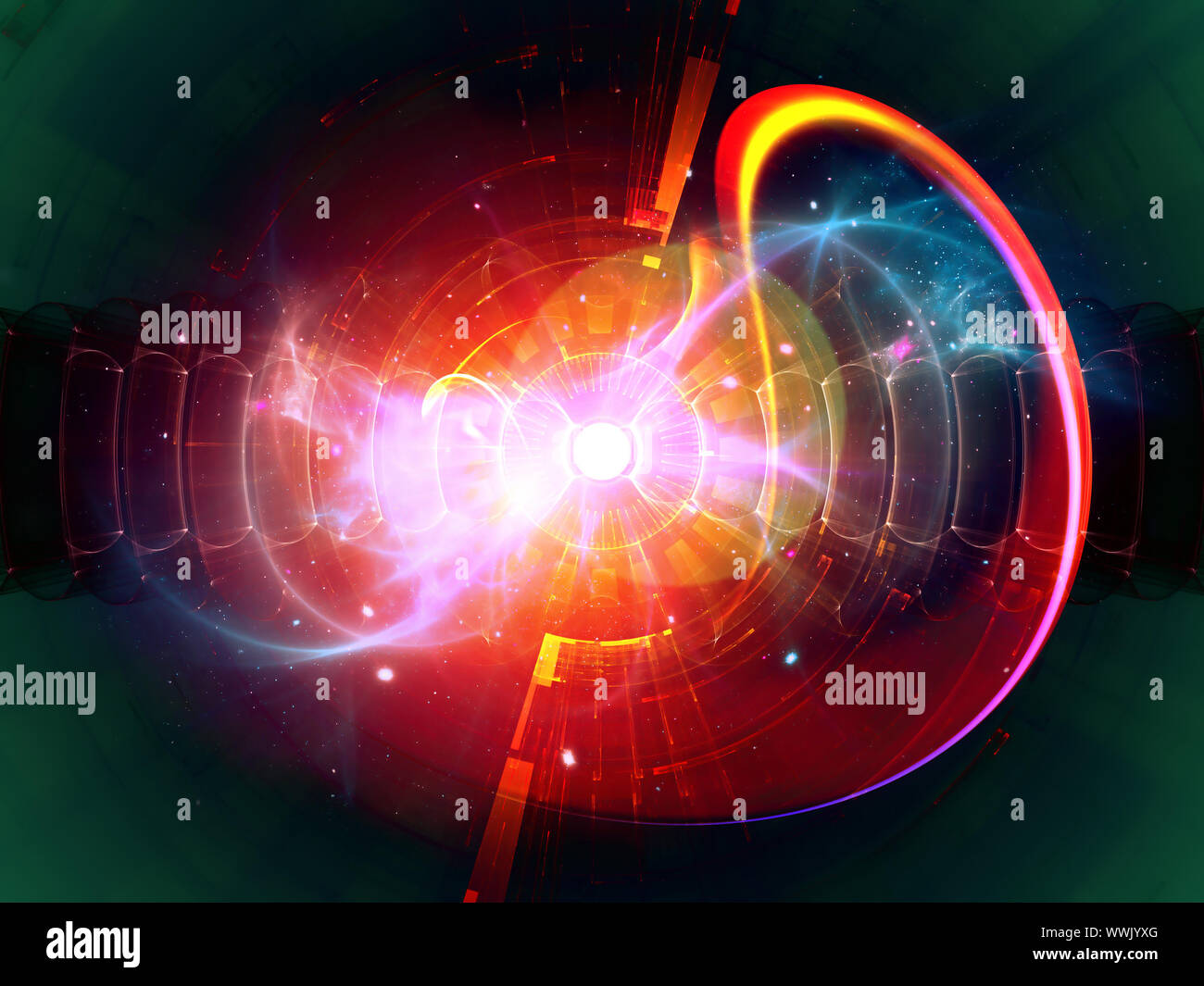 Arrangement of radial and circular geometric forms, dynamic shapes and ...