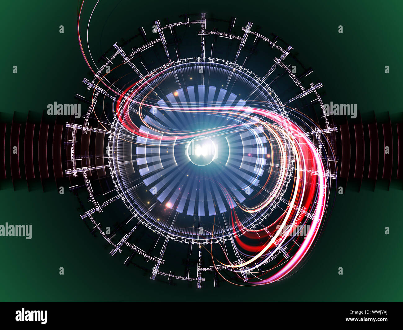 Arrangement of radial and circular geometric forms, dynamic shapes and ...