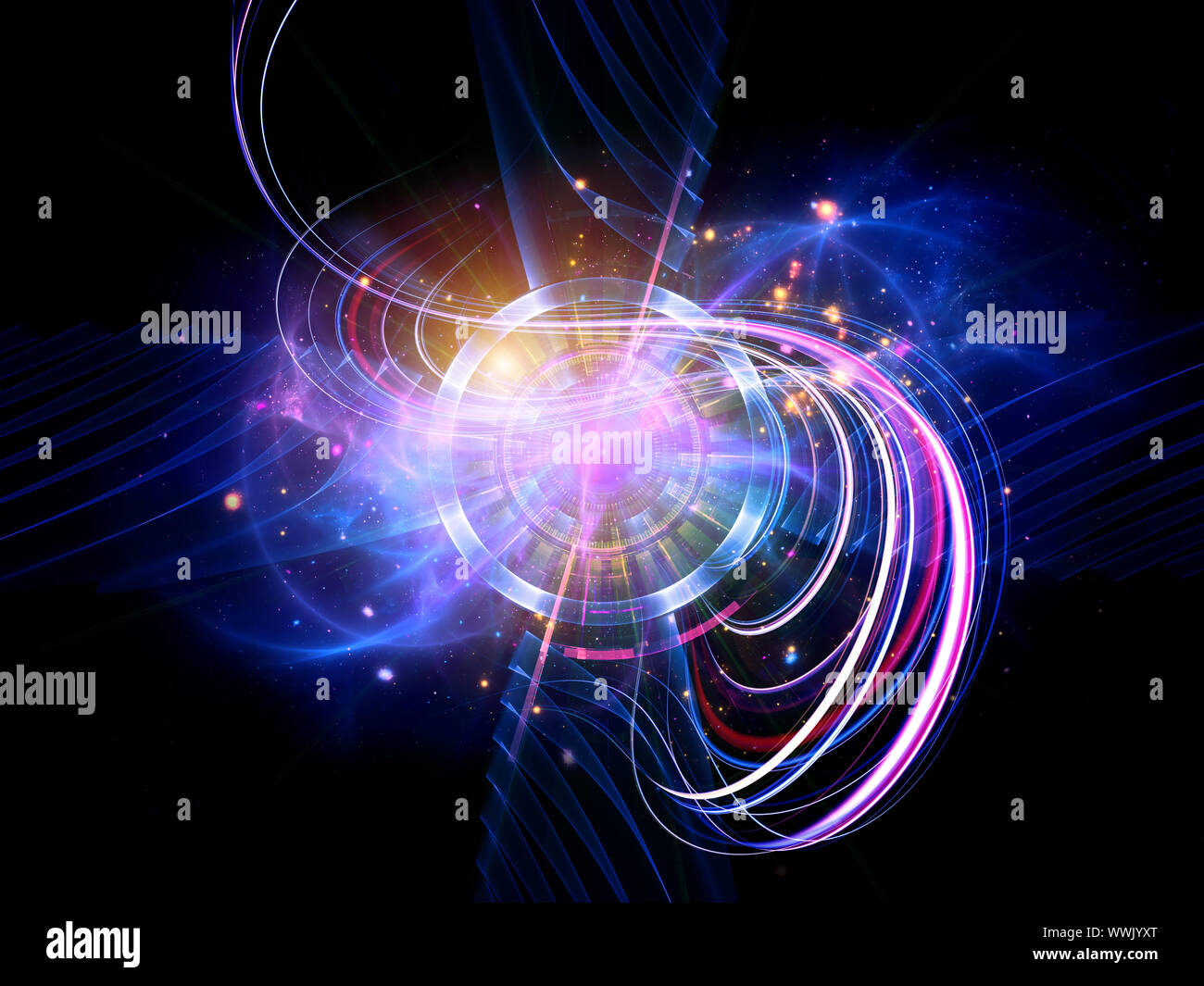 Arrangement of radial and circular geometric forms, dynamic shapes and ...