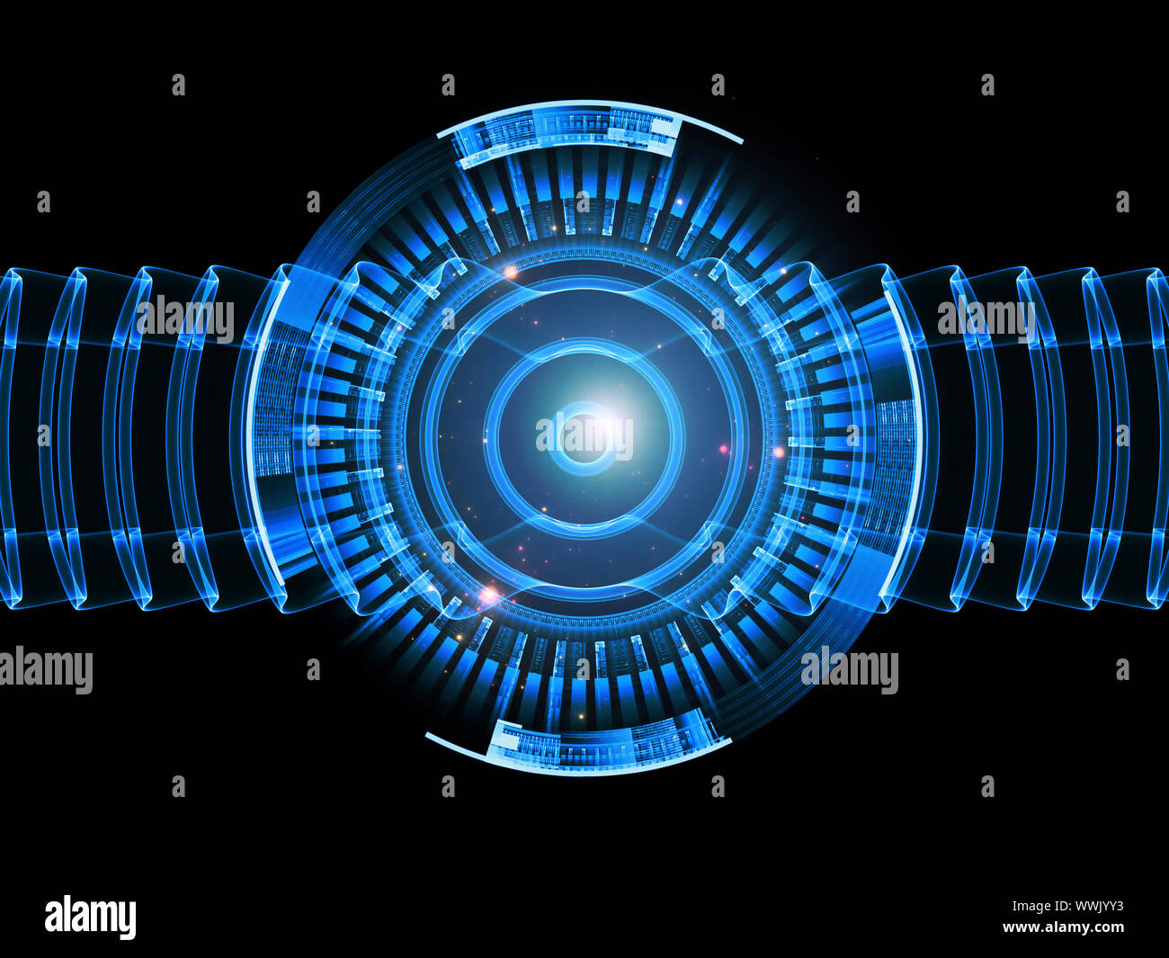 Arrangement of radial and circular geometric forms, dynamic shapes and ...