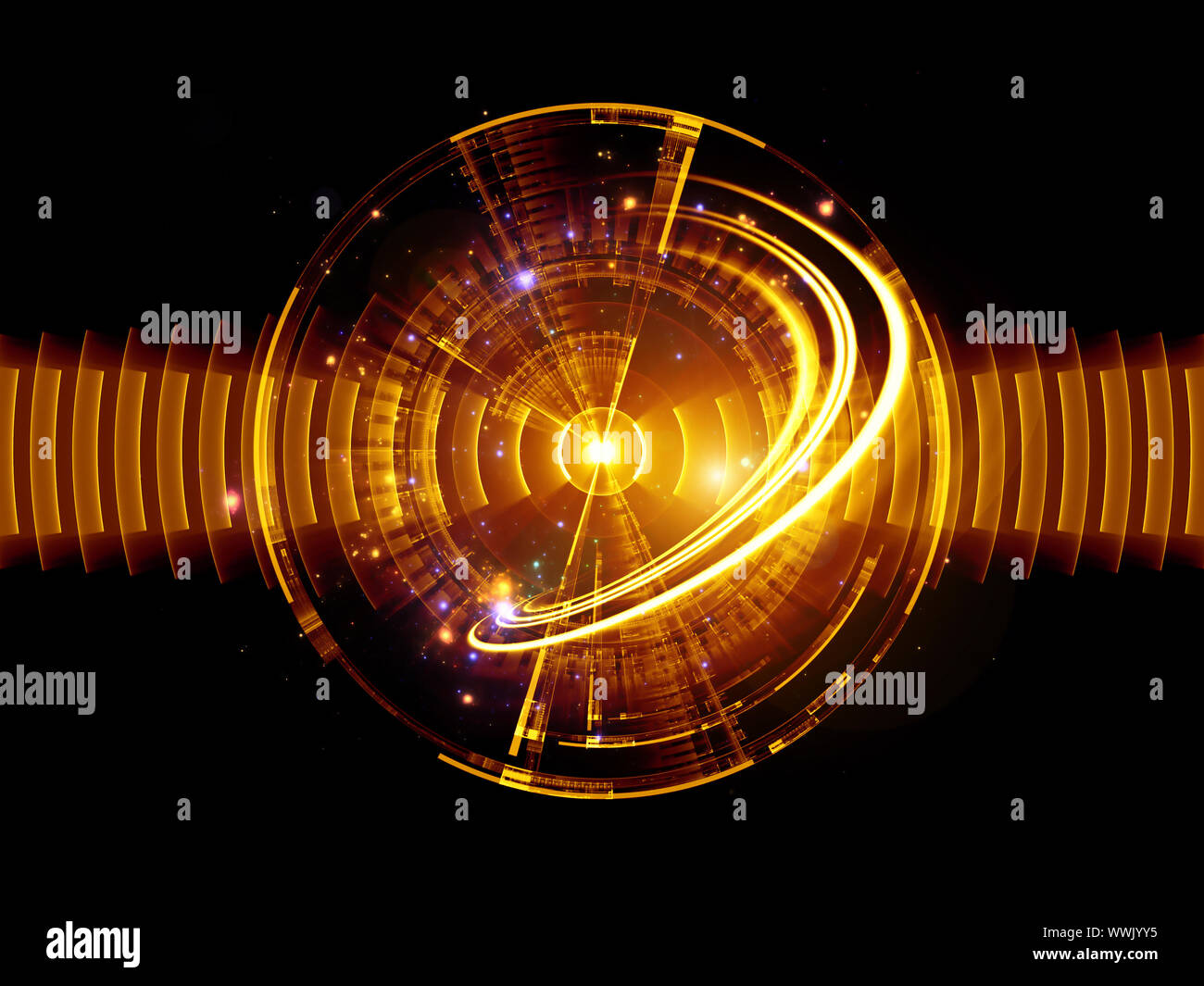 Arrangement of radial and circular geometric forms, dynamic shapes and ...