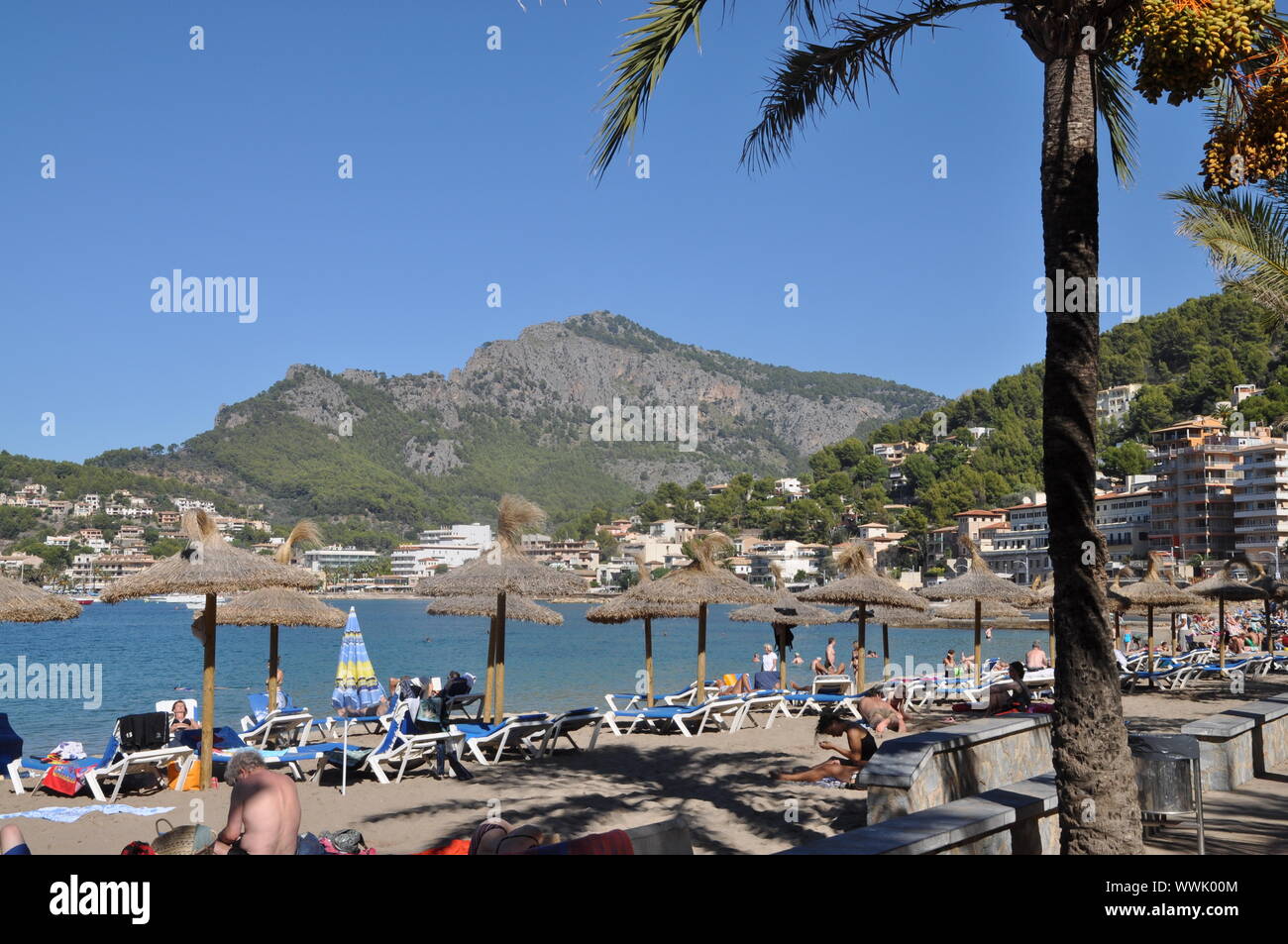 Beach in Port de Soller Stock Photo - Alamy