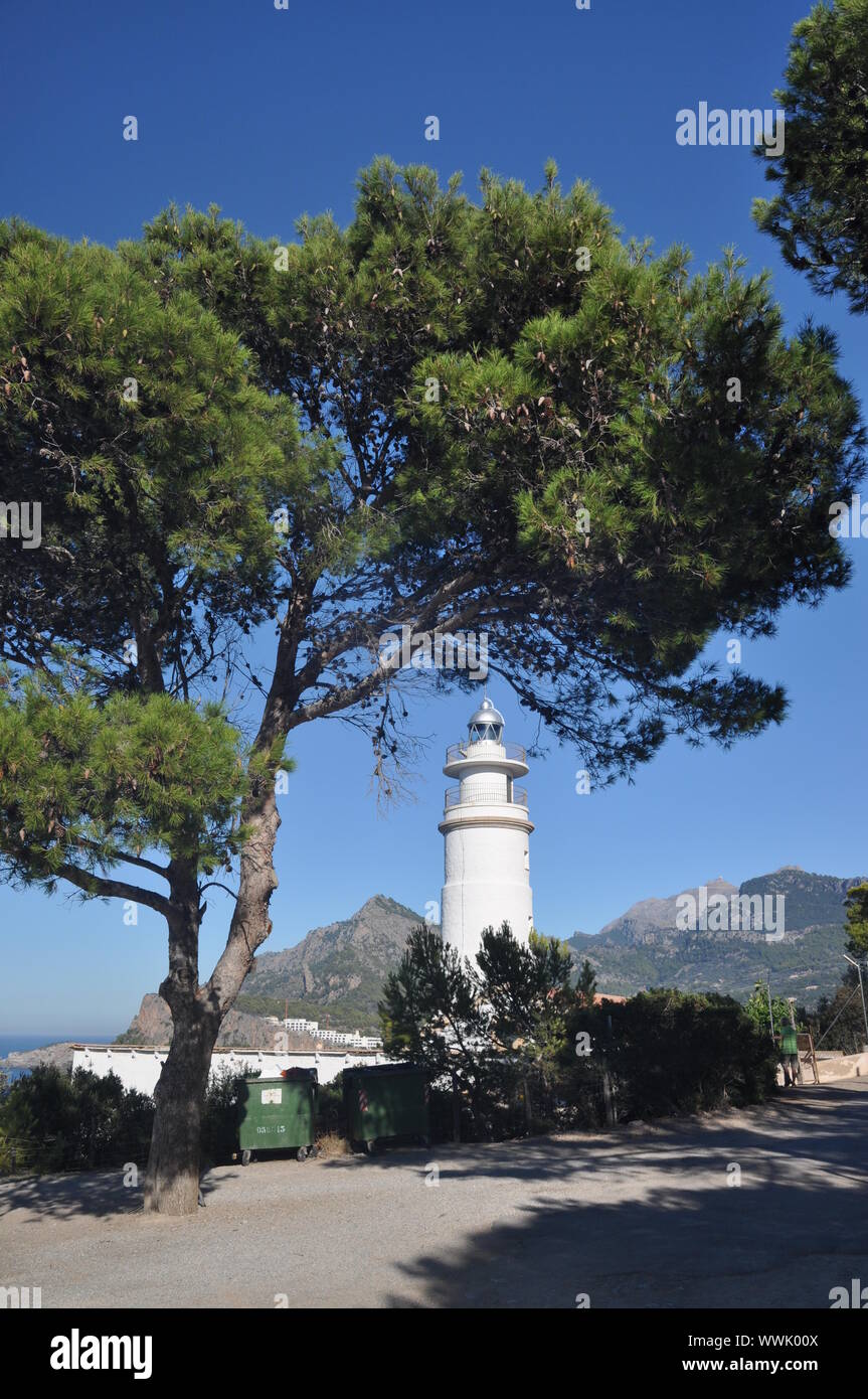 Lighthouse at Cap Gros, Mallorca Stock Photo - Alamy
