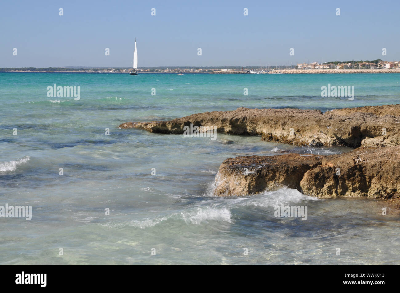 sailboat on the sea Stock Photo - Alamy